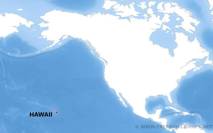 Where is Hawaii located on the map?